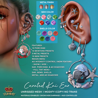 Second Life Marketplace - (Yummy) Curated Kai Ear